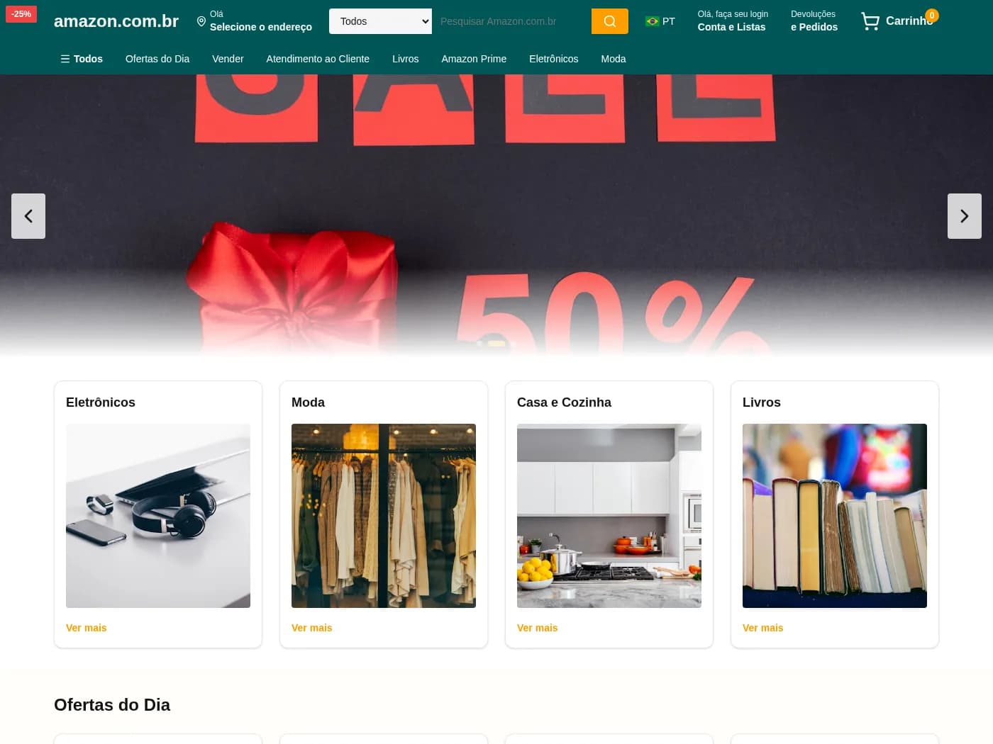 Amazon Brasil Clone Ecommerce Platform