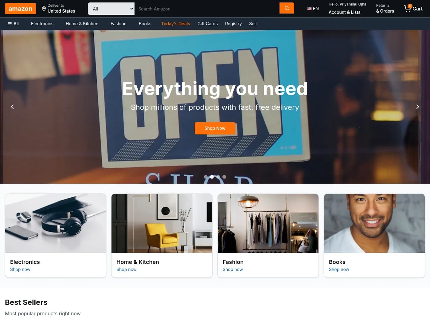 Amazon Clone: Full-Featured E-Commerce Platform