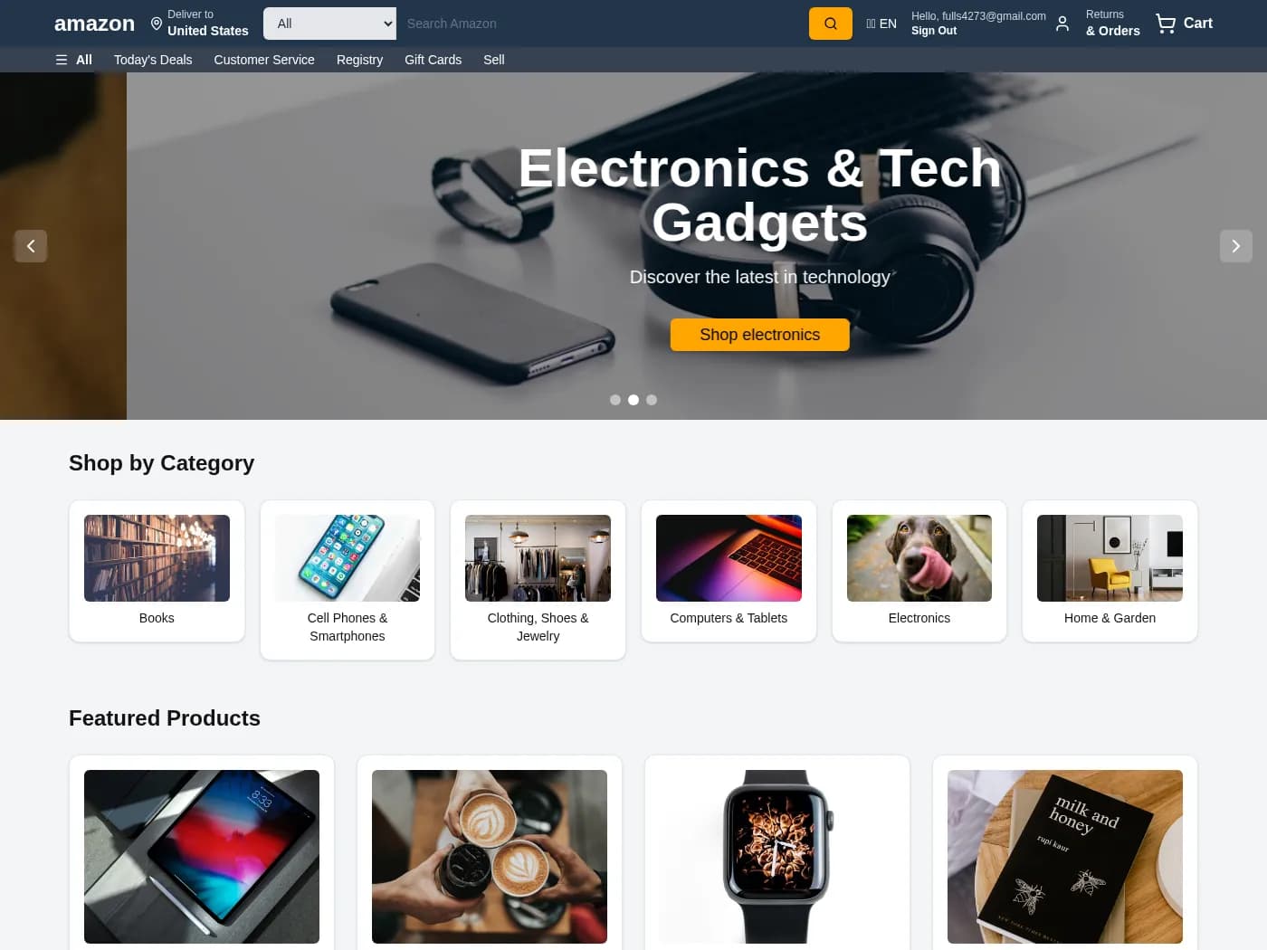 Amazon.com E-Commerce Platform Clone