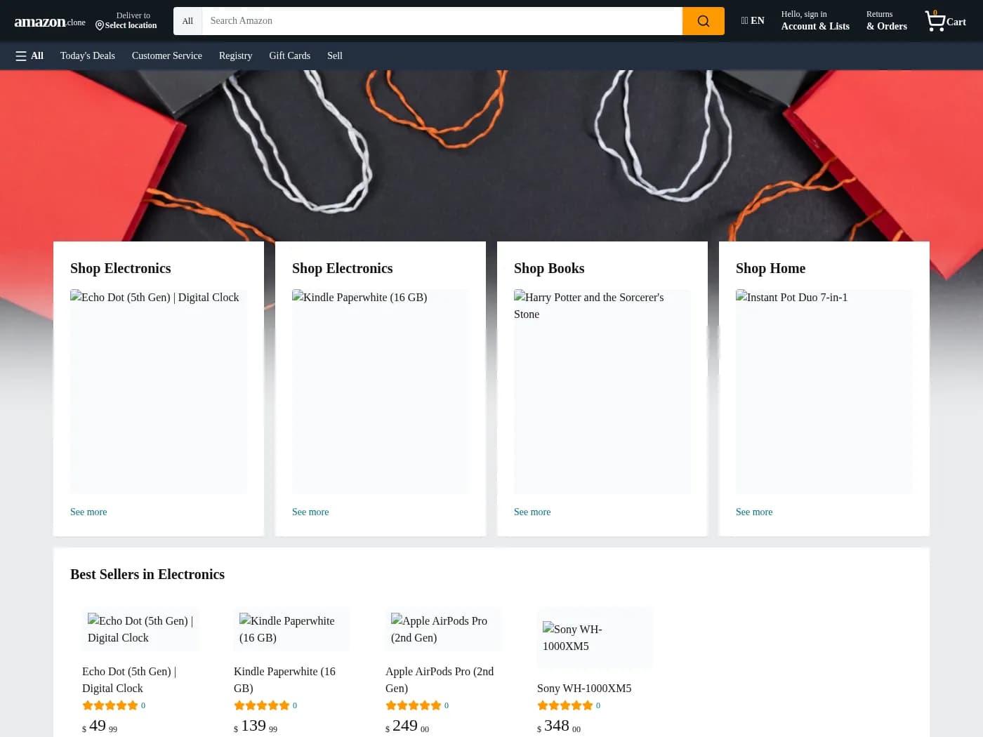 Amazon.com Web Clone