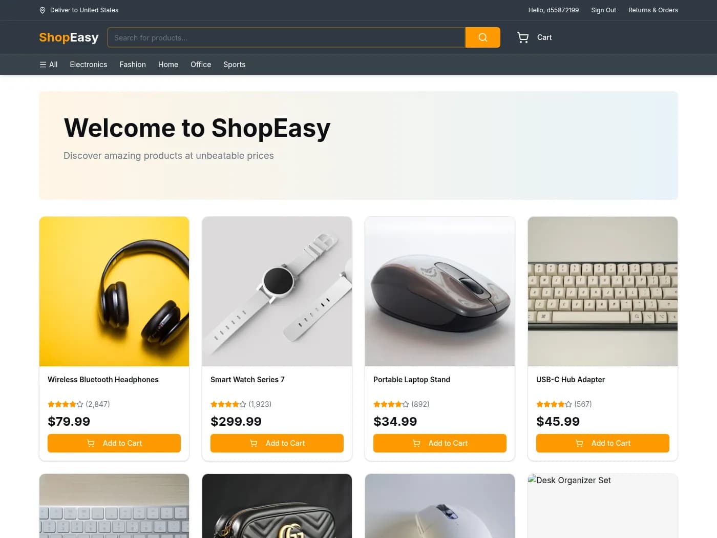 Amazon-like E-commerce Website
