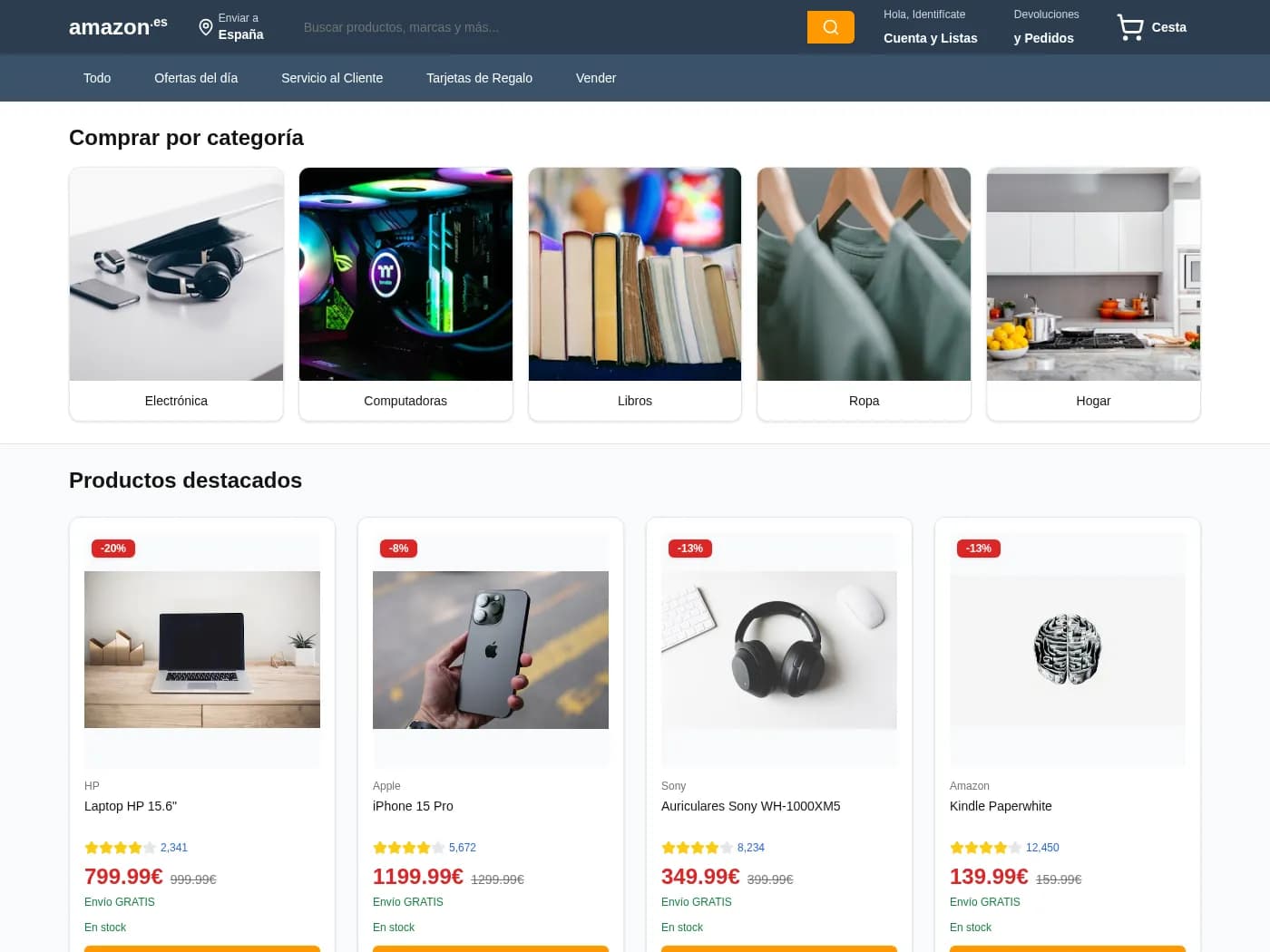 Amazon-Style Online Storefront