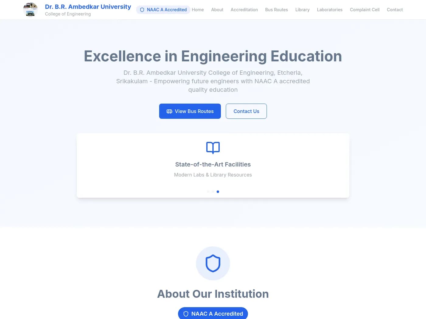 Dr. B.R. Ambedkar University College of Engineering Web Portal