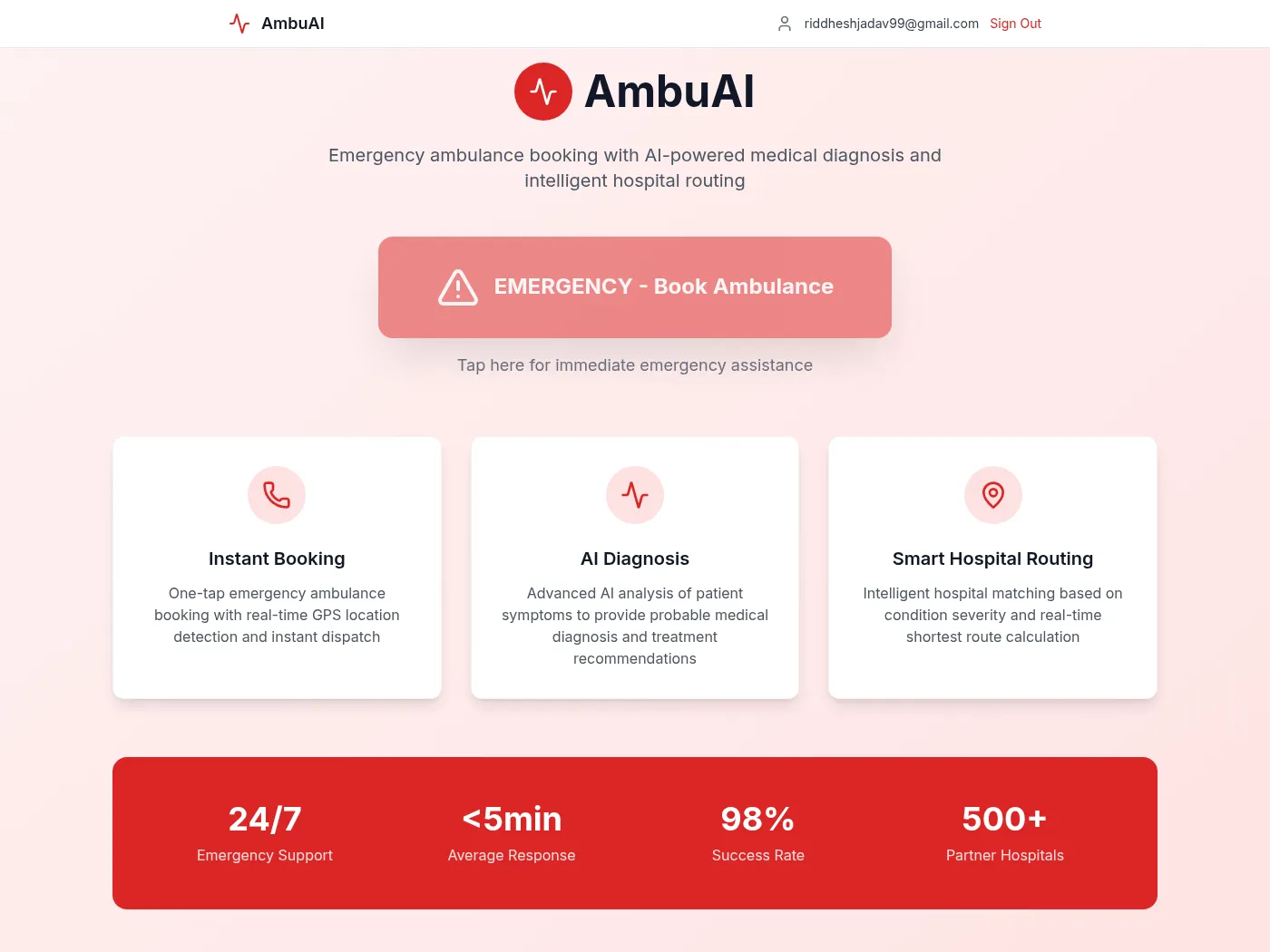 AmbuAI: Instant Ambulance Booking & AI-Driven Emergency Assistant