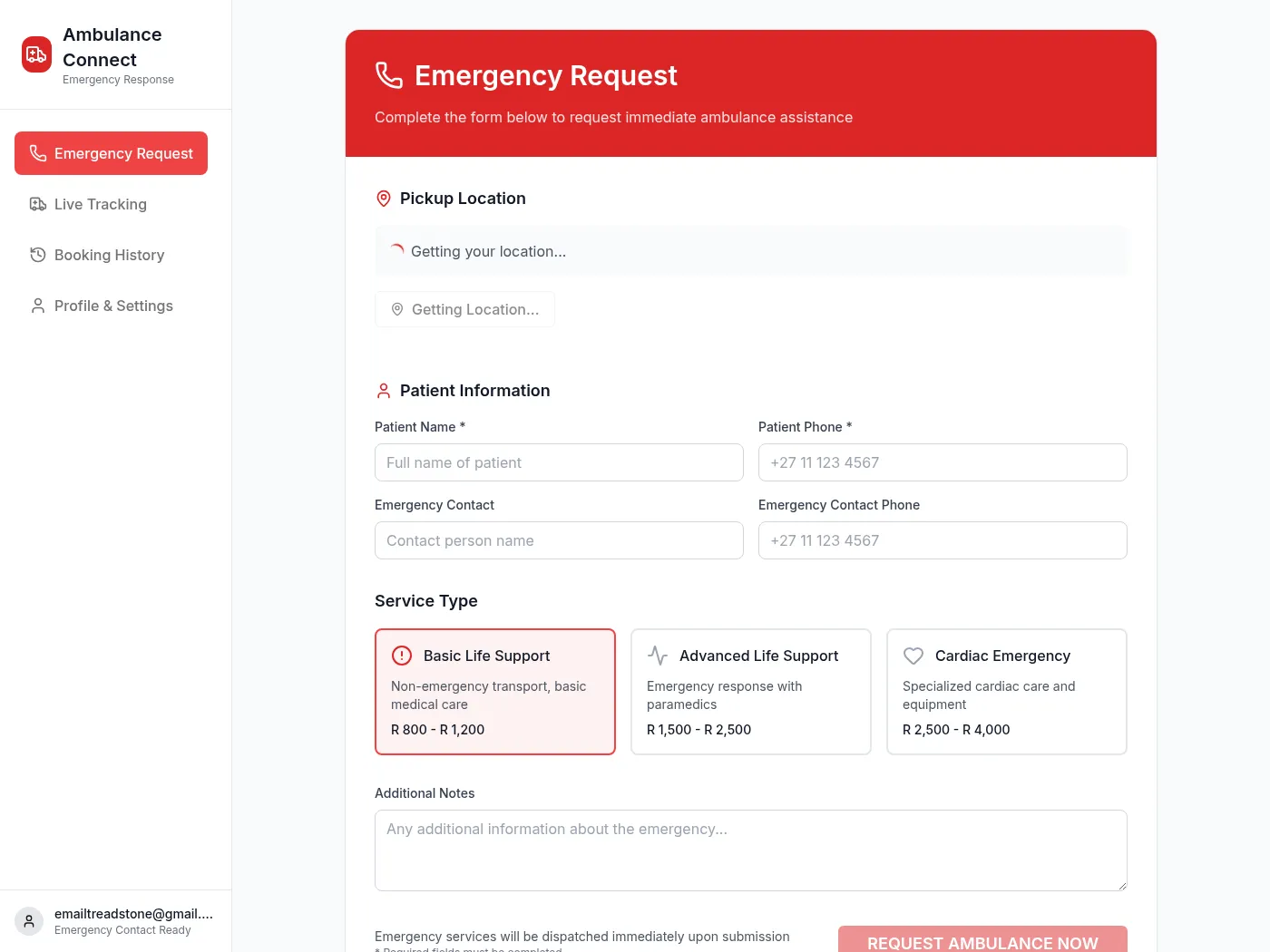 Ambulance Booking & Tracking Platform