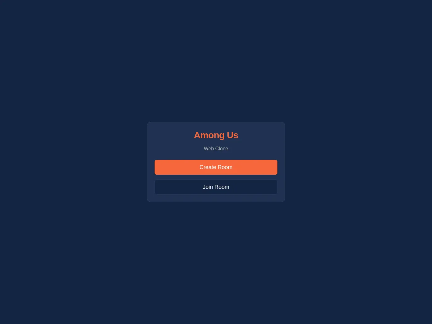 Among Us Multiplayer Web Clone