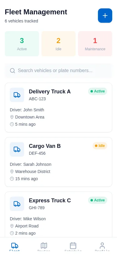 Android Fleet Management App