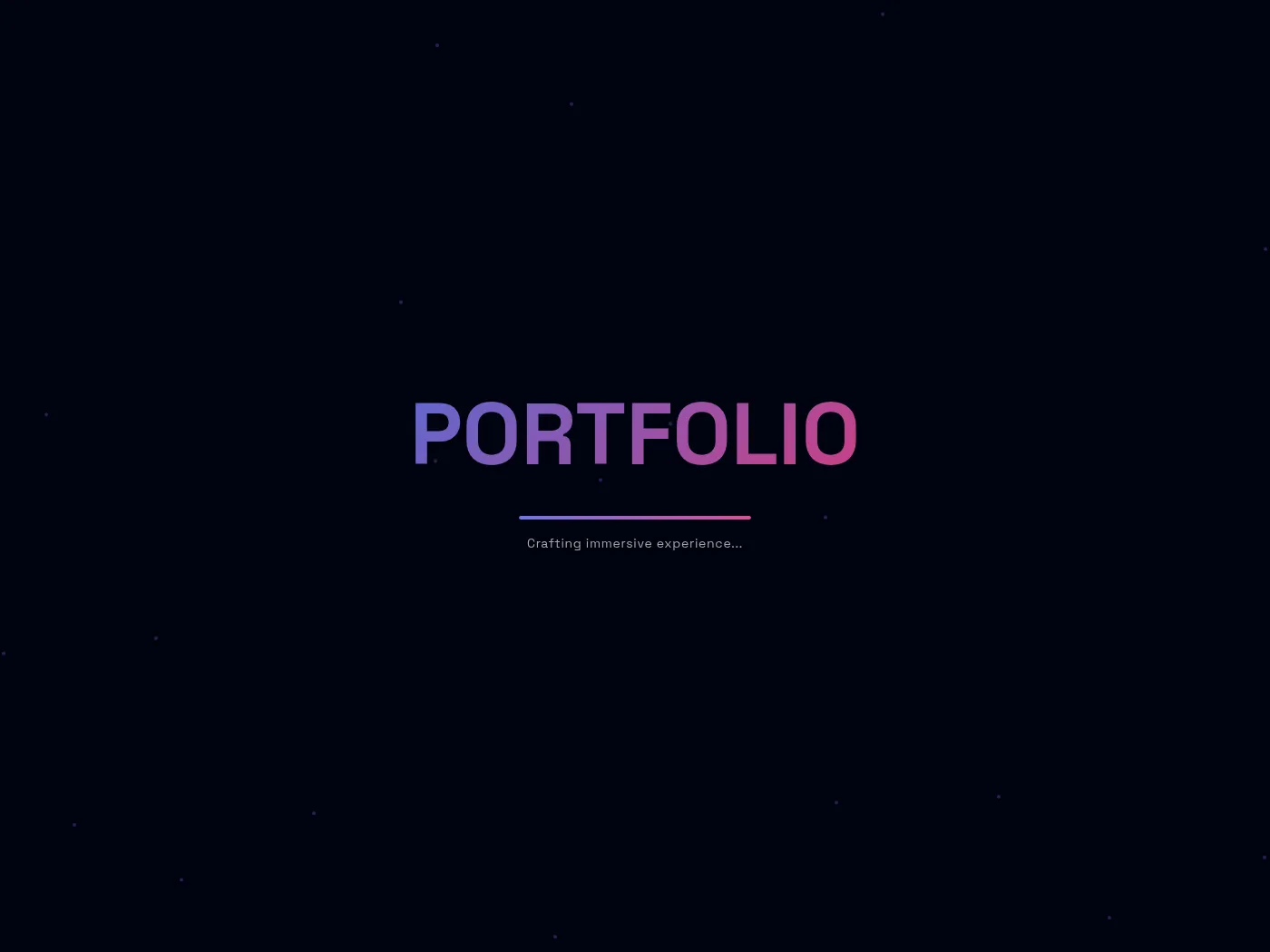 Animated 3D Portfolio Website