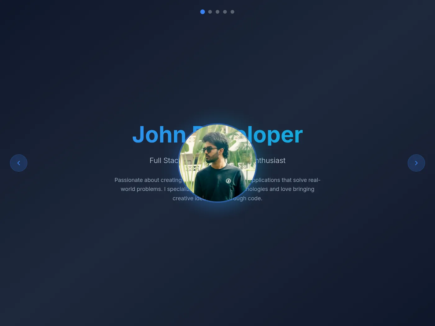 Animated Developer Portfolio with React and Framer Motion