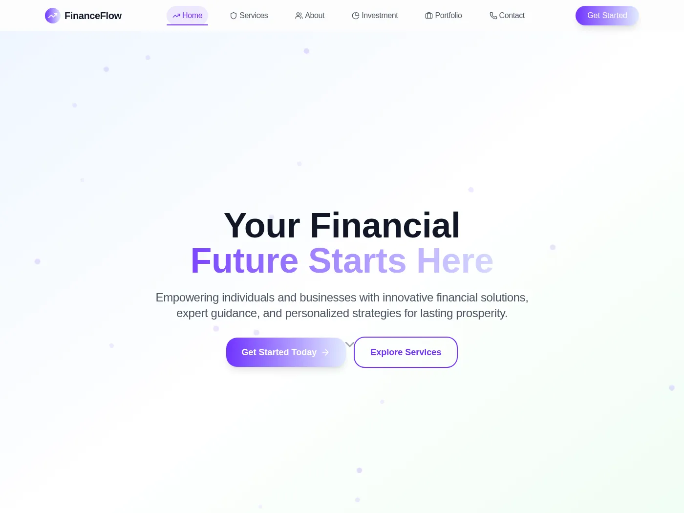 Animated Multipage Finance Service Website