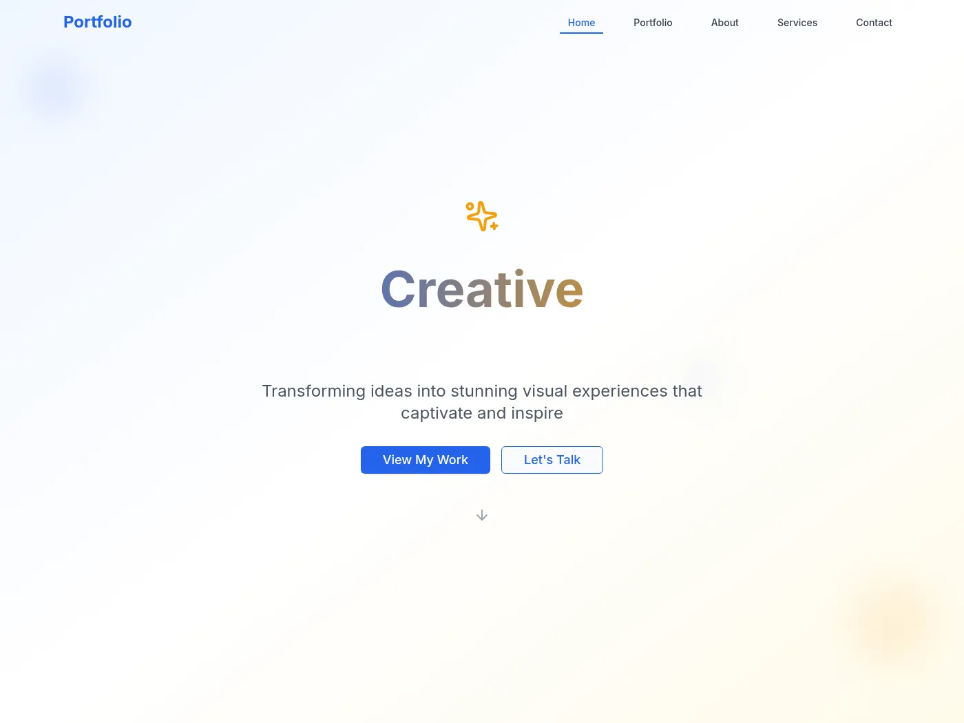 Animated Graphic Designer Portfolio Website