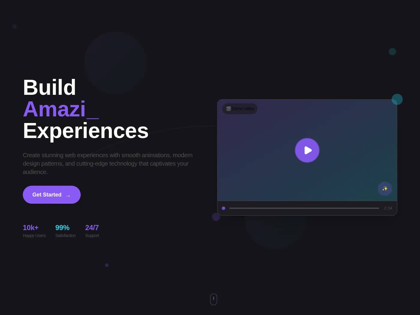 Animated Hero Section React Component with Framer Motion & Typewriter Effect