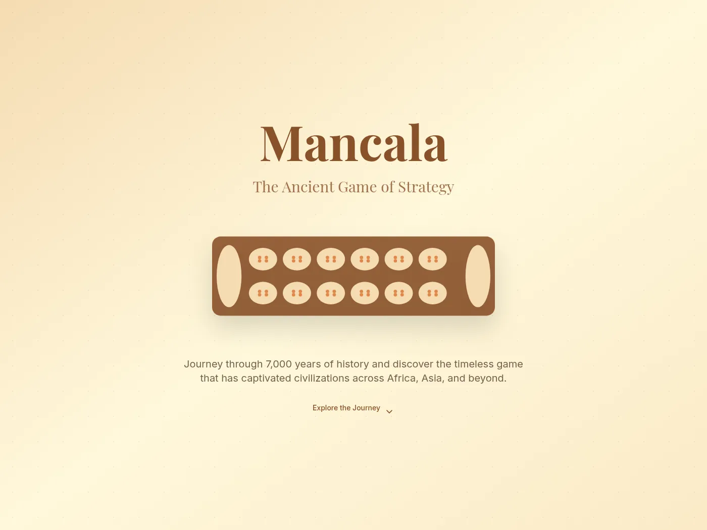 Animated Mancala Slideshow Website