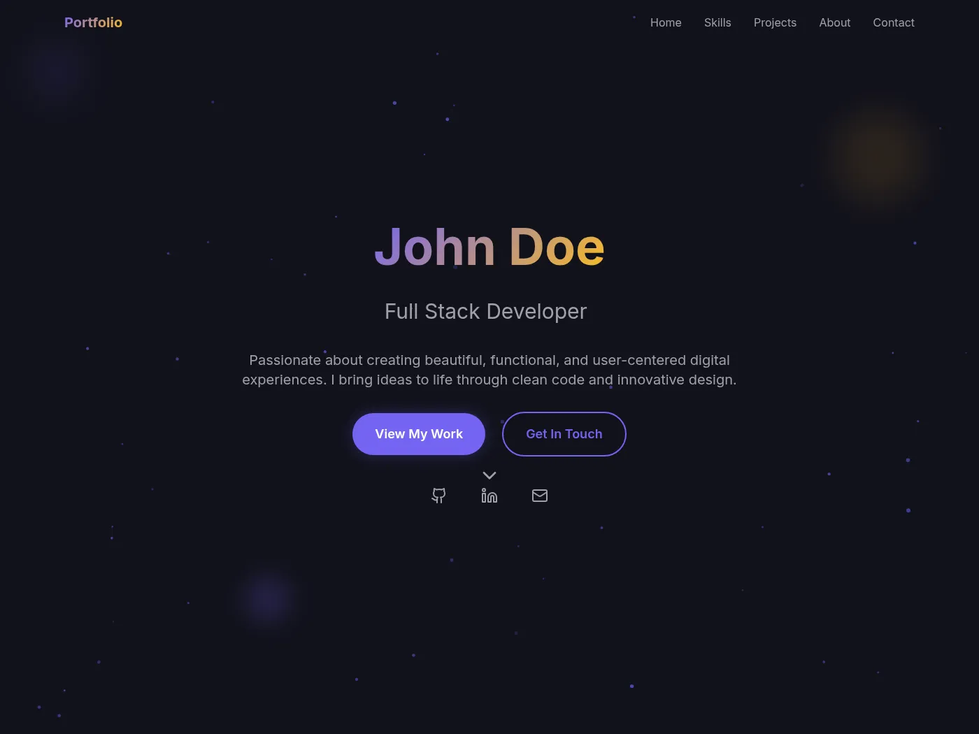Animated Modern Portfolio Website
