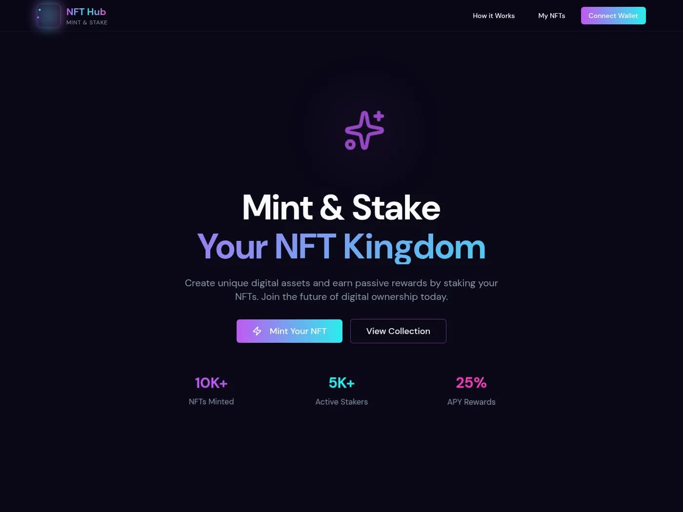 Animated NFT Minting and Staking Platform