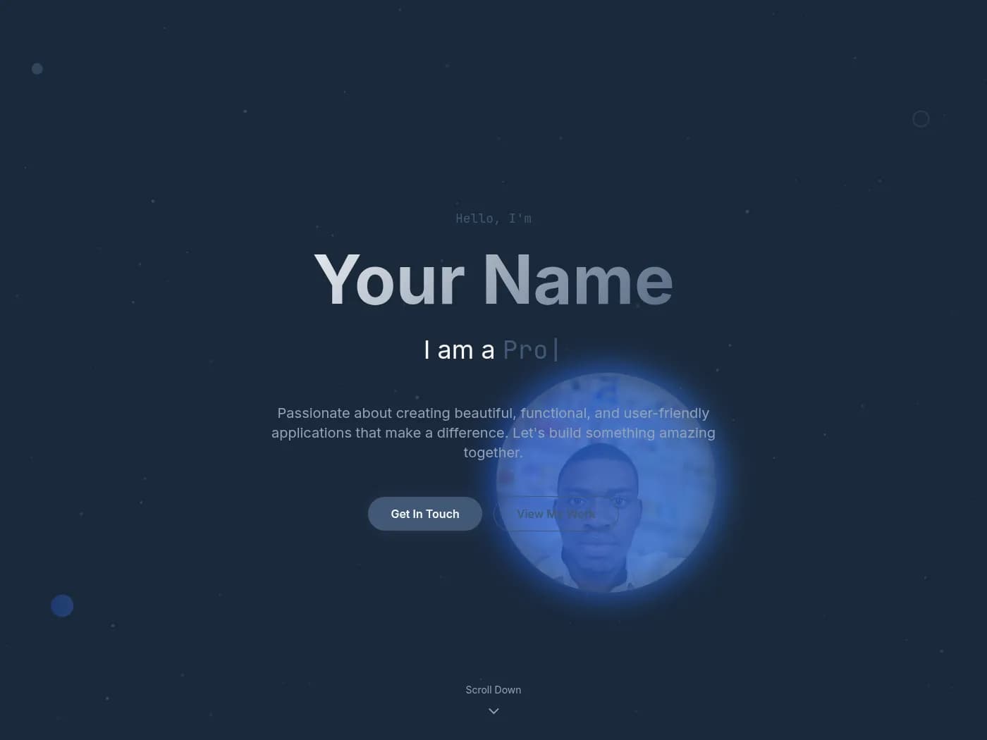 Animated Parallax Portfolio for Full Stack Web Developer