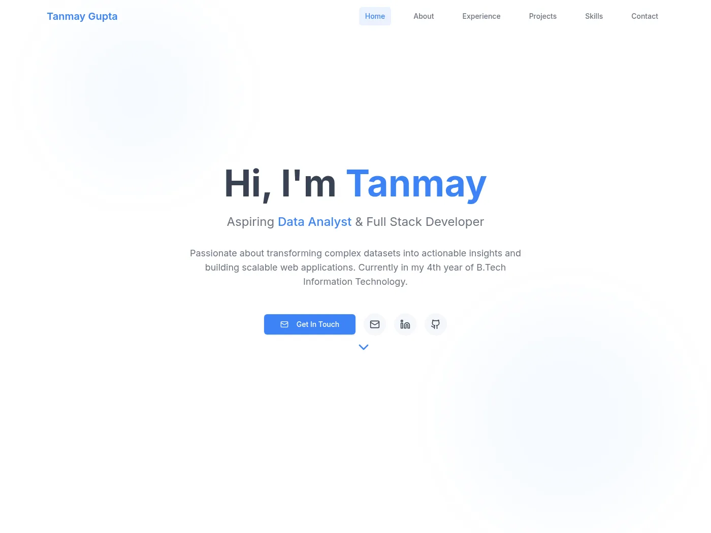 Animated Career Portfolio Website