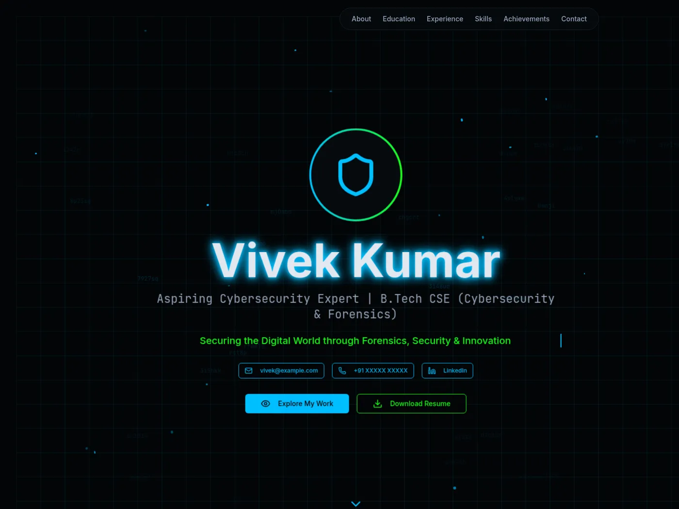 Stunning Animated Portfolio Website with Personal Photo