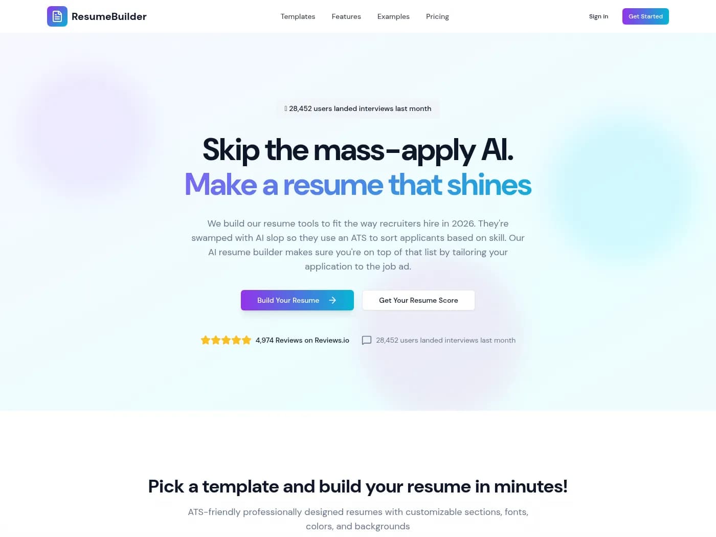Animated Resume Builder with Professional Design