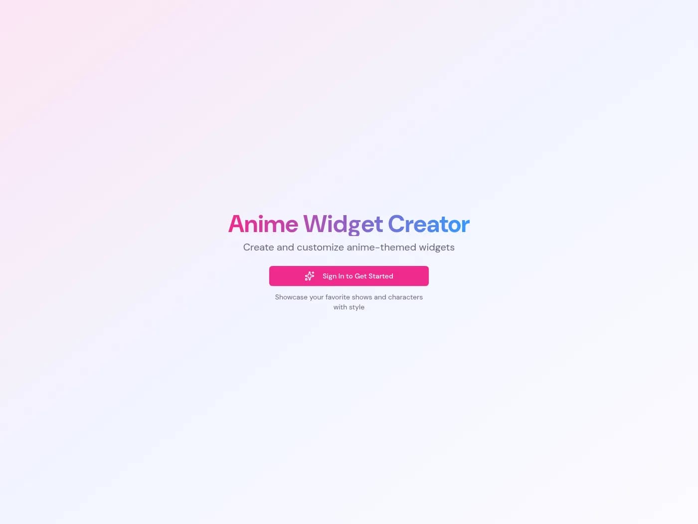 Anime Widget Creator