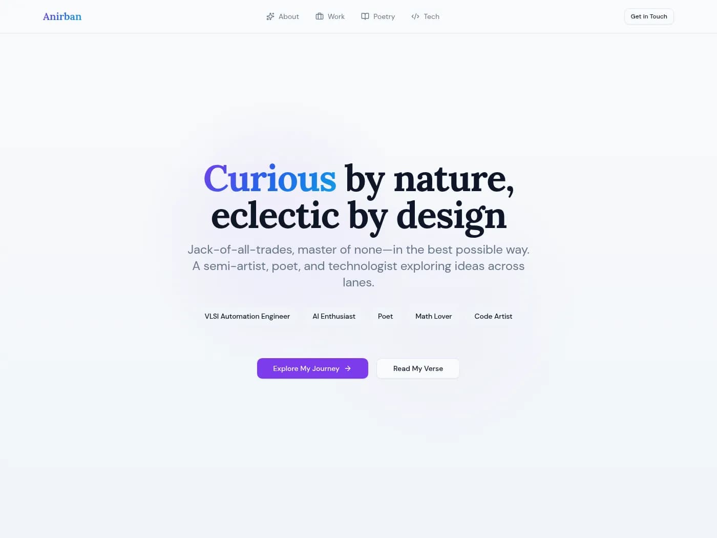 Anirban: The Curious Polymath – Personal Website