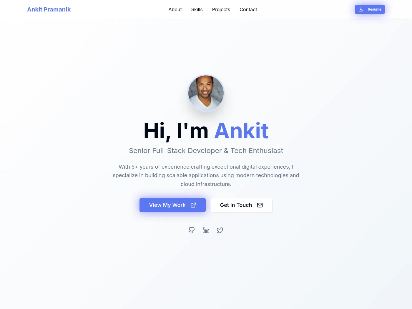 Ankit Pramanik's Developer Portfolio