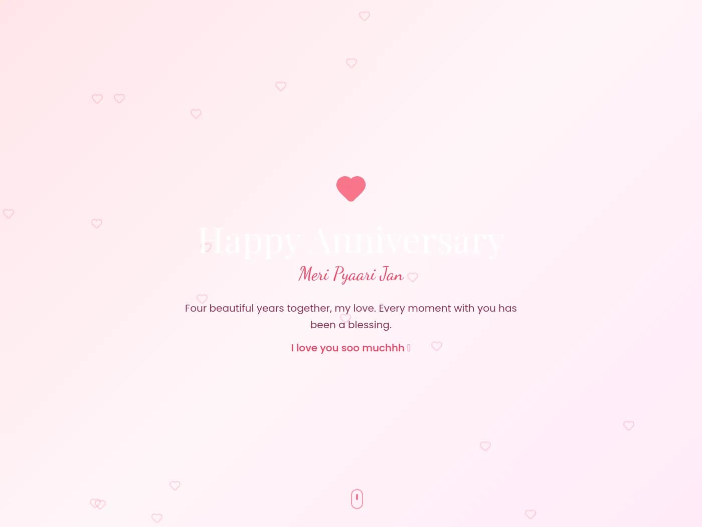 Anniversary Website for My Future Wife