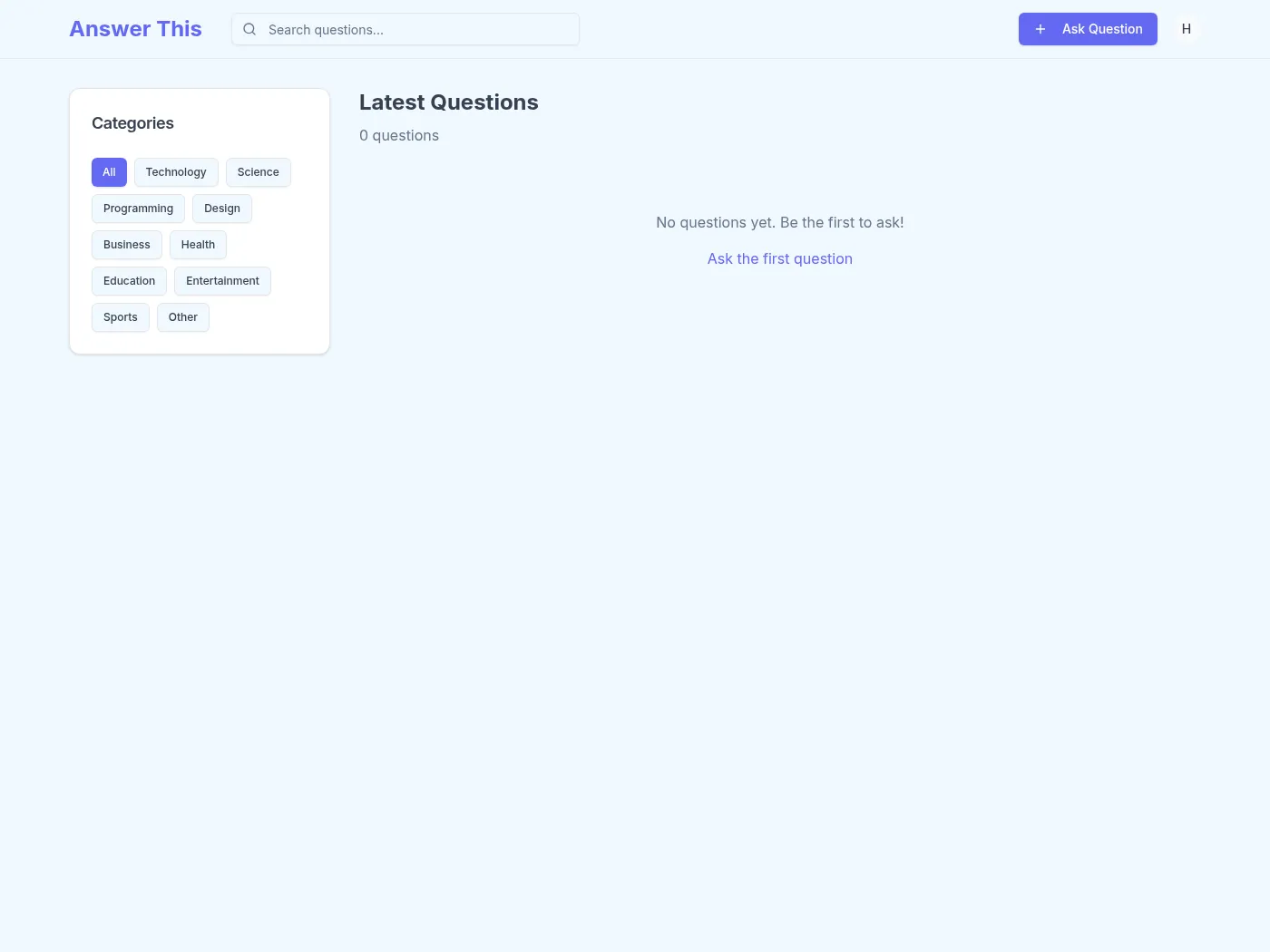 Answer This - Interactive Q&A Platform