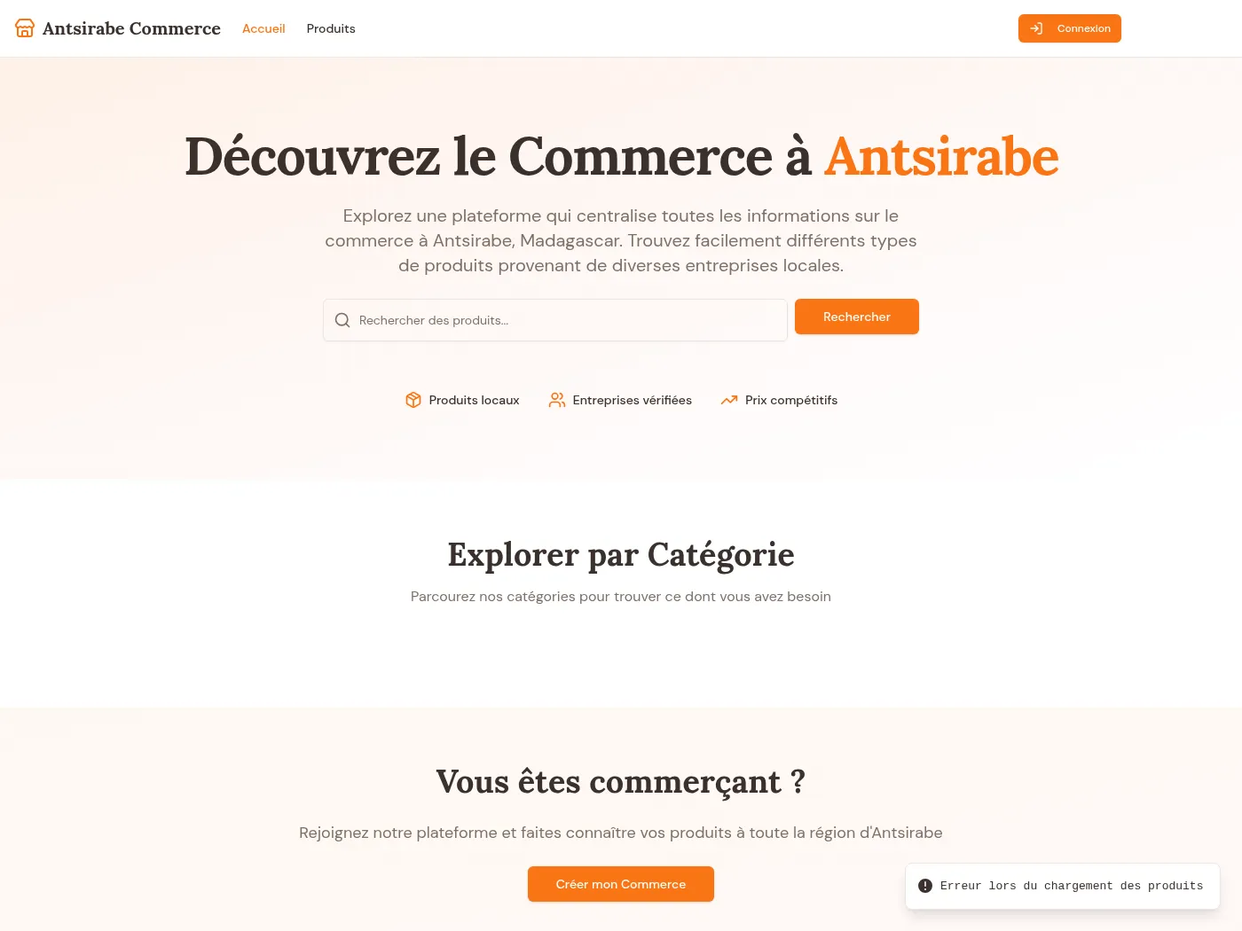 Antsirabe Commerce Information Hub