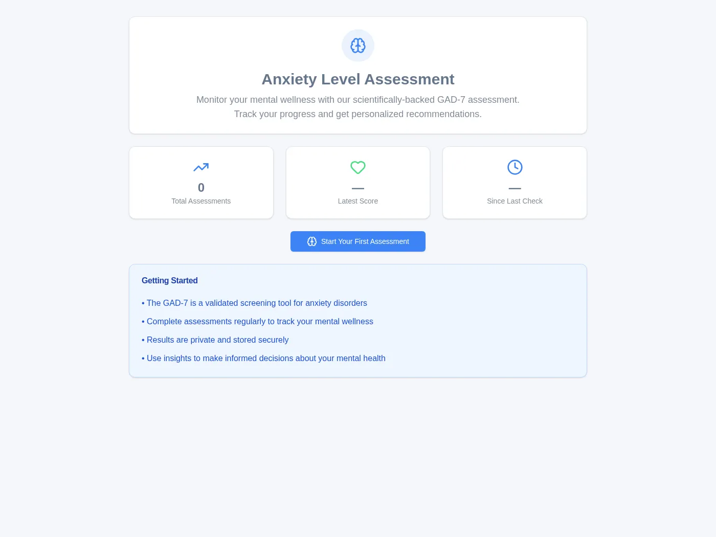 Anxiety Level Self-Assessment Tool