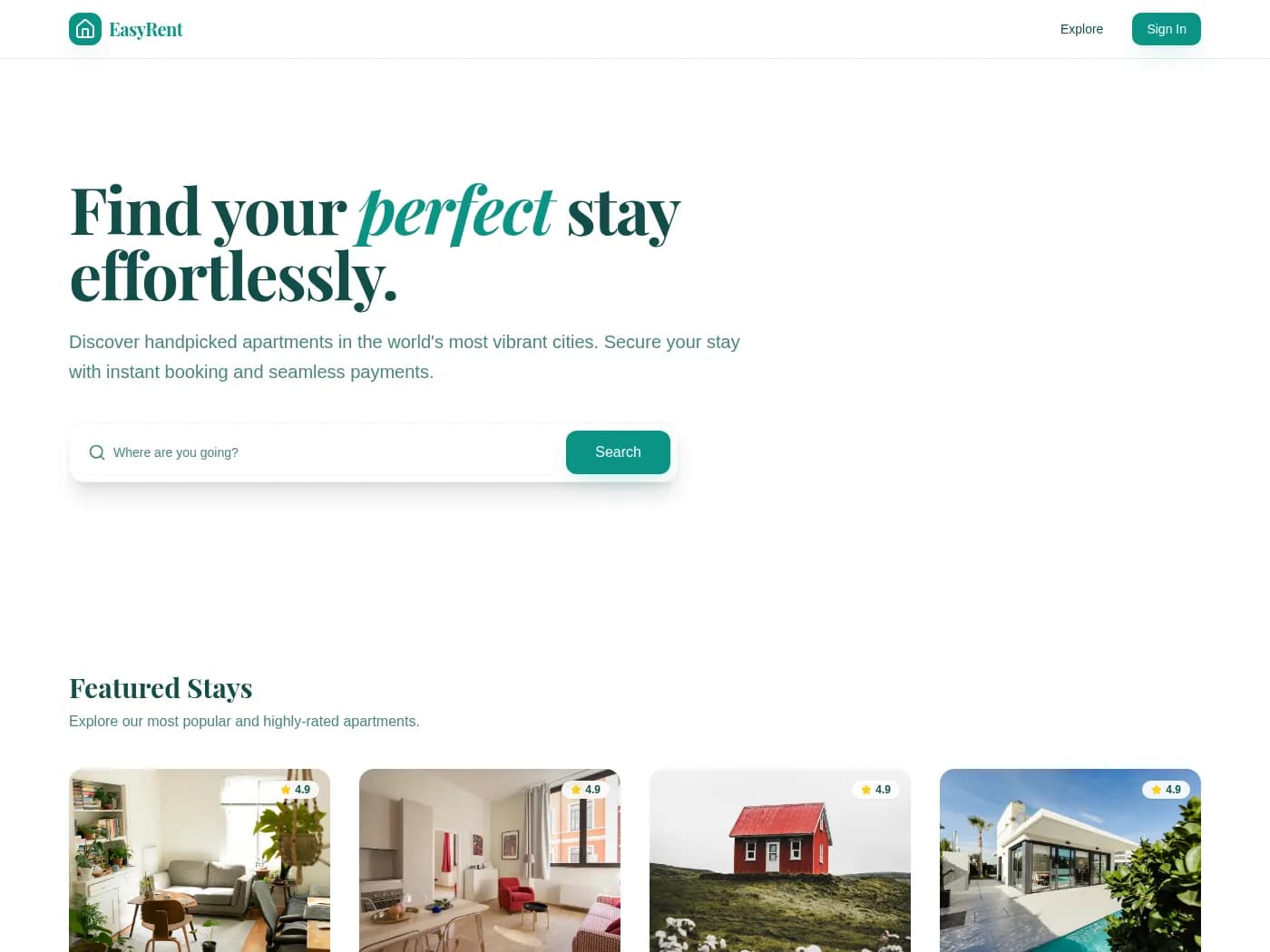 EasyRent Booking App