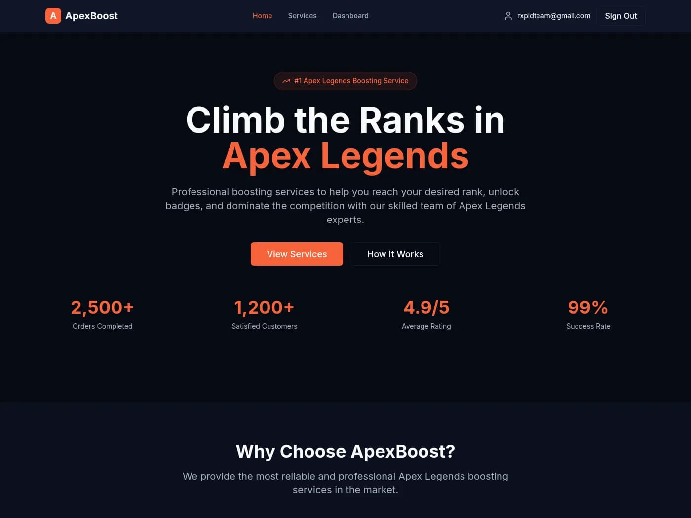 Apex Legends Boosting Platform