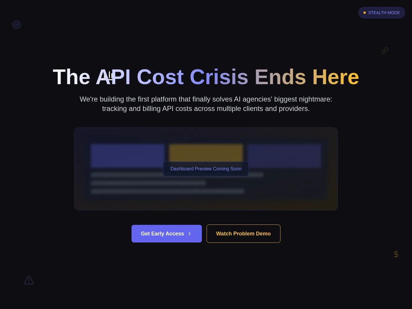 APIMonitor Stealth Mode Teaser Landing Page