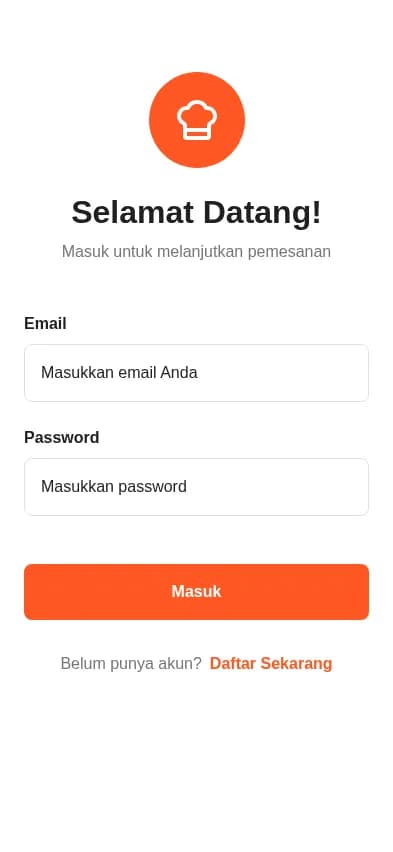 Aplikasi Pemesanan Makanan Sederhana