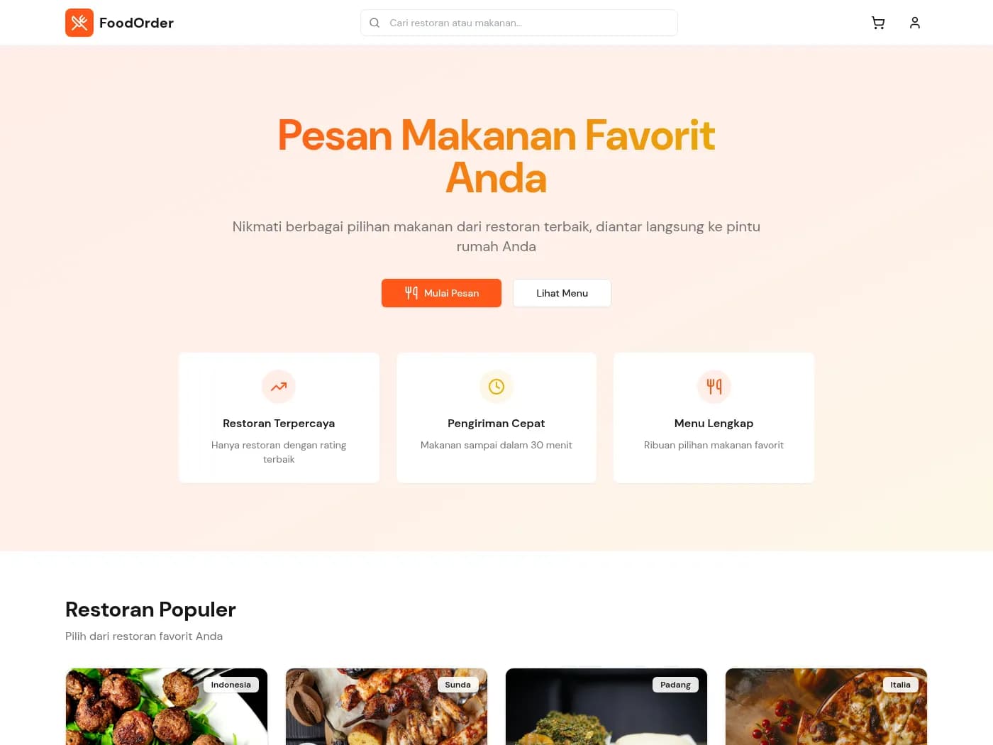 Aplikasi Pesan Makan Online