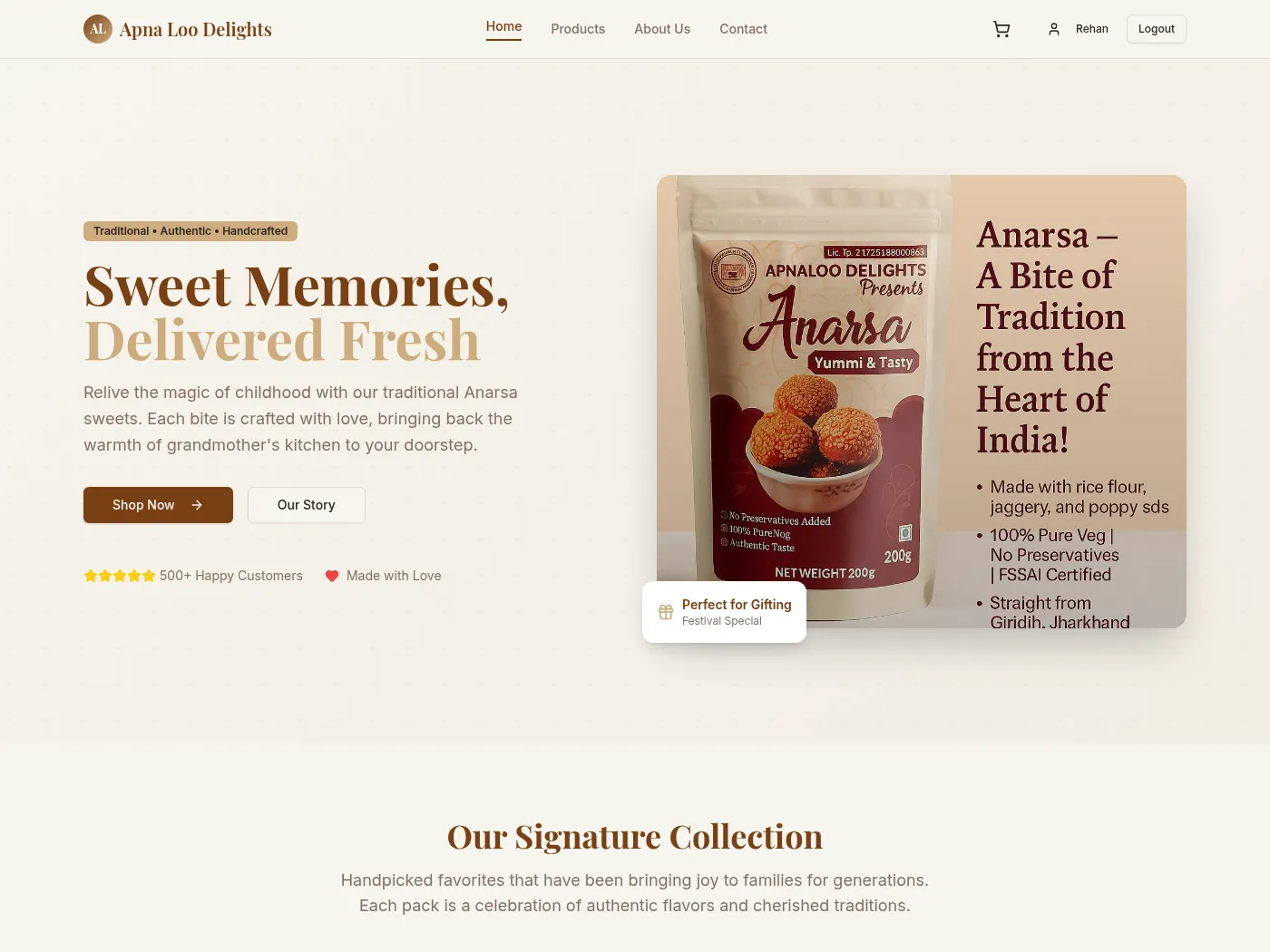 Apna Loo Delights E-Commerce Website