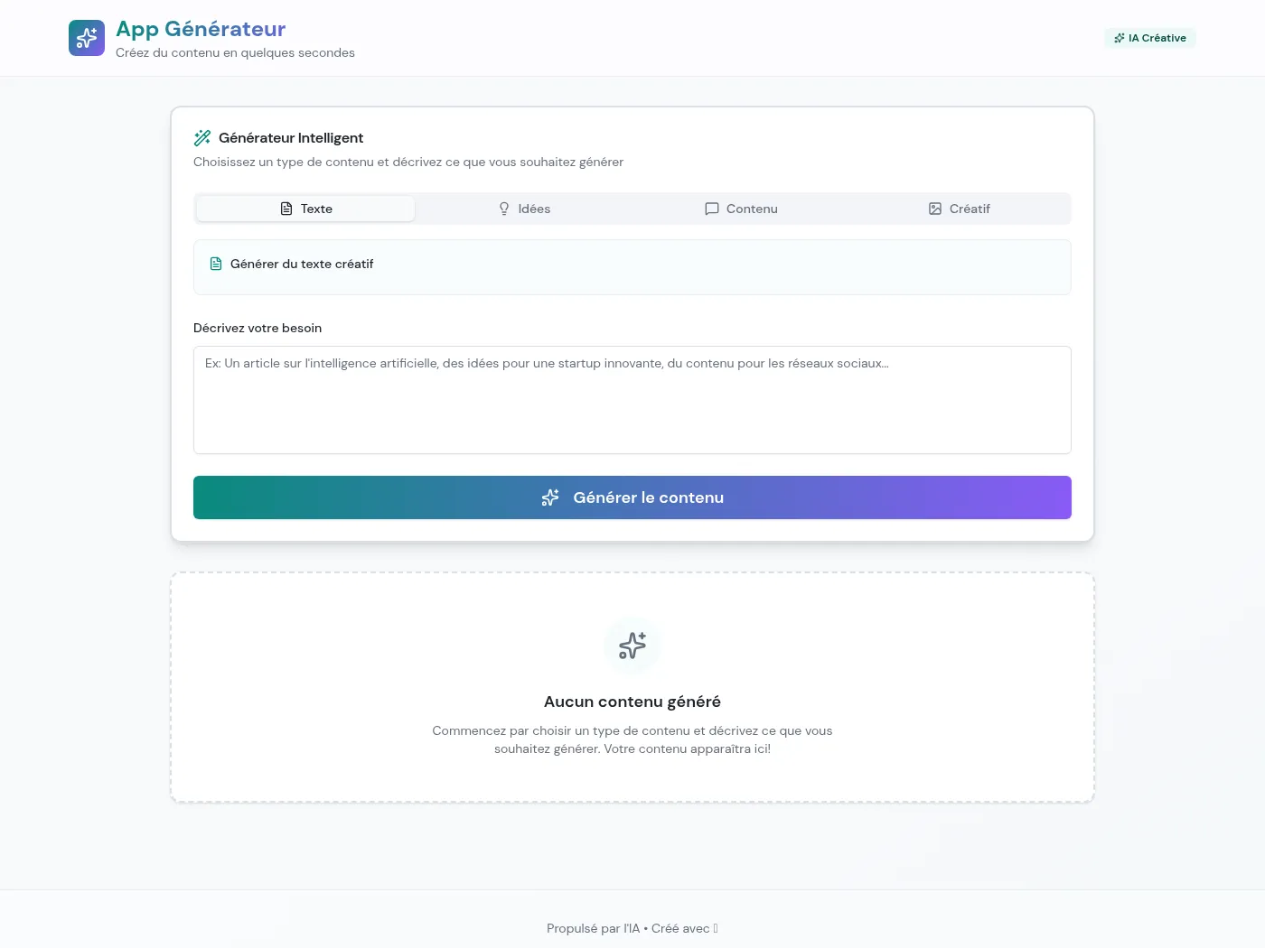 App Générateur