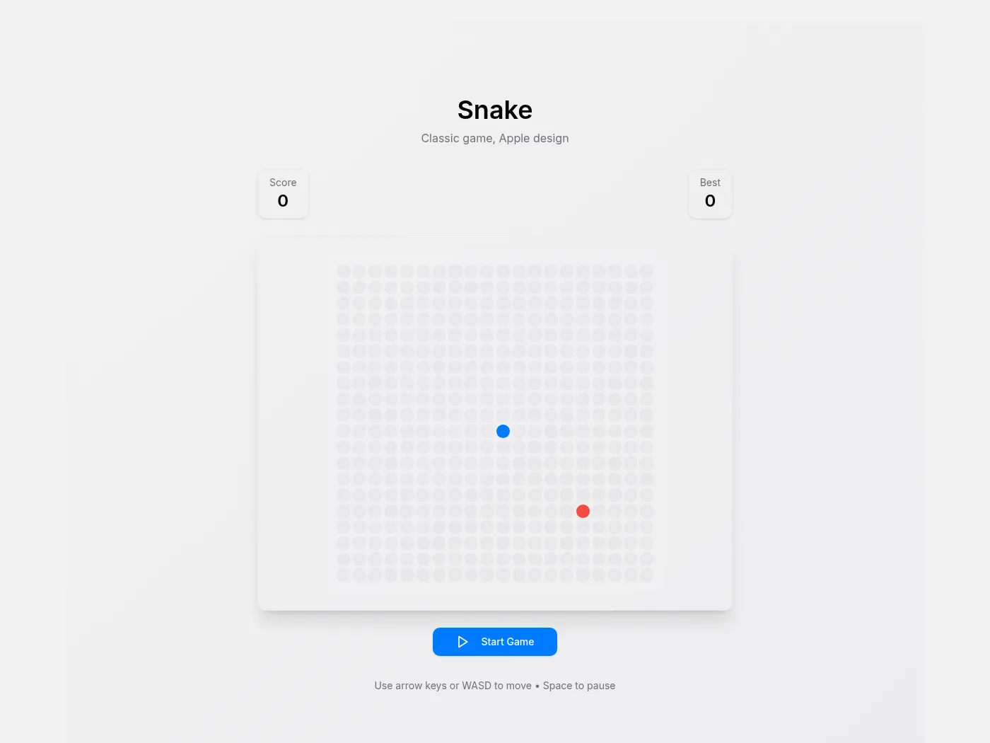 Apple-Inspired Snake Web Game