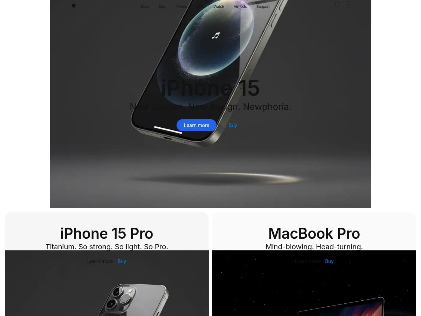 Apple-Inspired Website