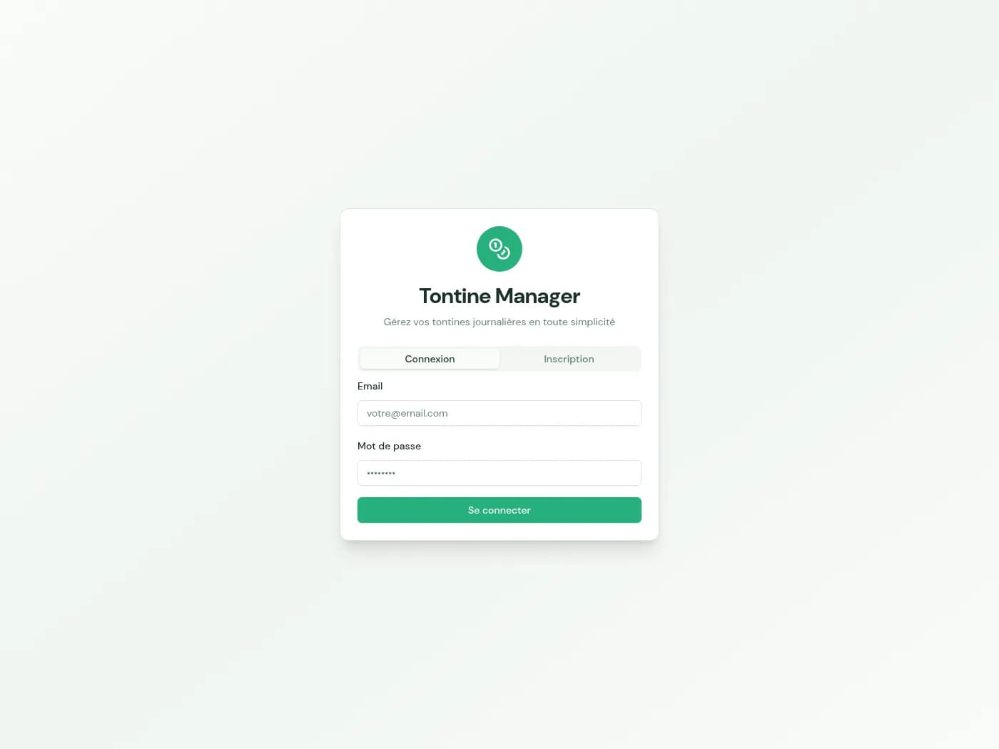 Application de gestion de tontine journalière