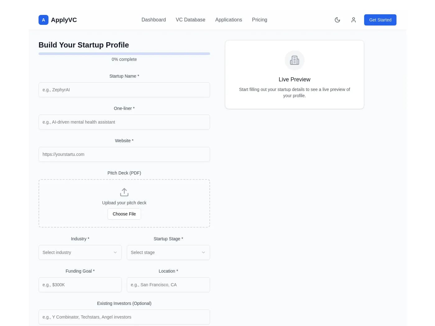 ApplyVC - One-Click VC Application Platform