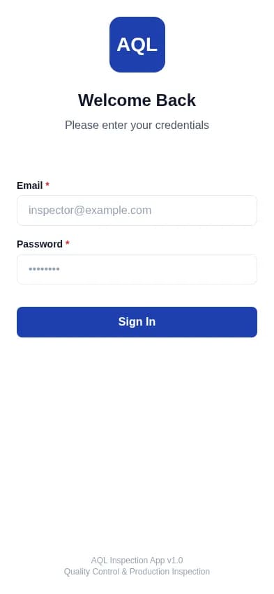 AQL Inspection Mobile App for Production Quality Control (Android & iOS)
