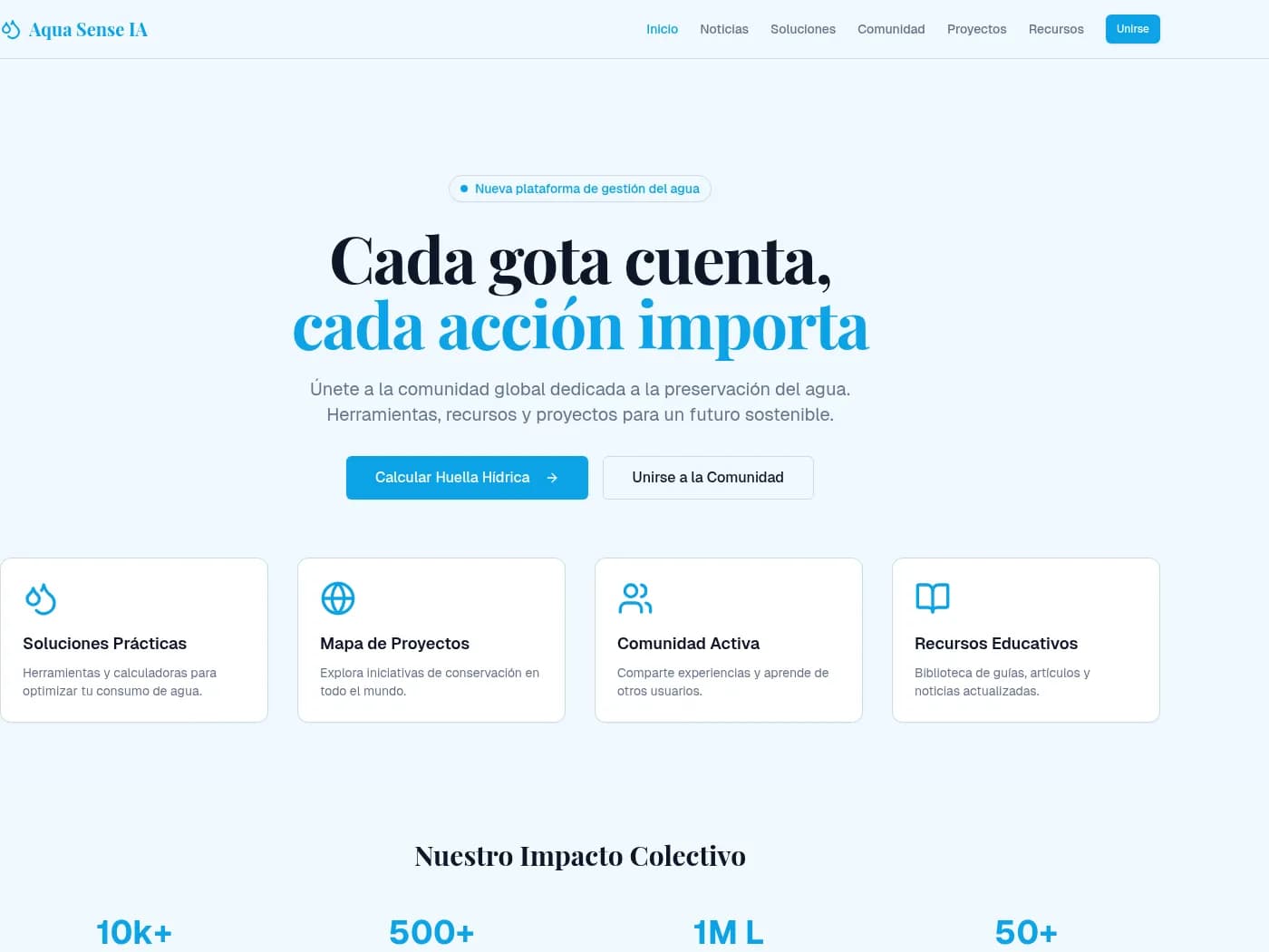 Aqua Sense IA: Plataforma Integral de Conciencia y Cuidado del Agua