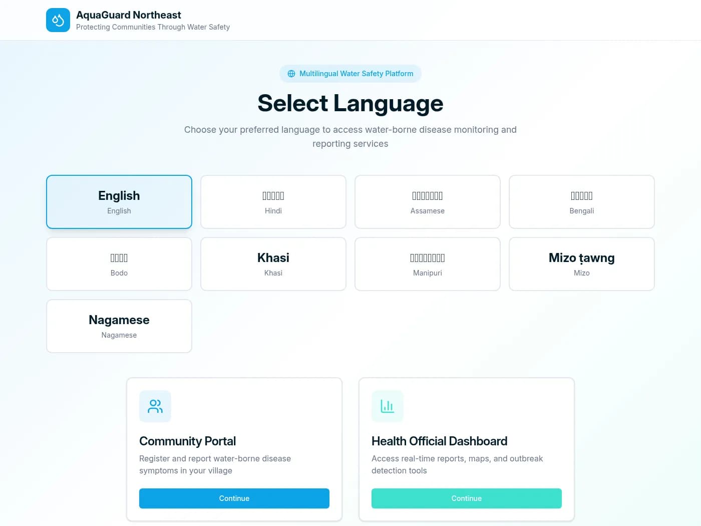 AquaGuard Northeast: Multilingual Rural Water-Borne Disease Monitor
