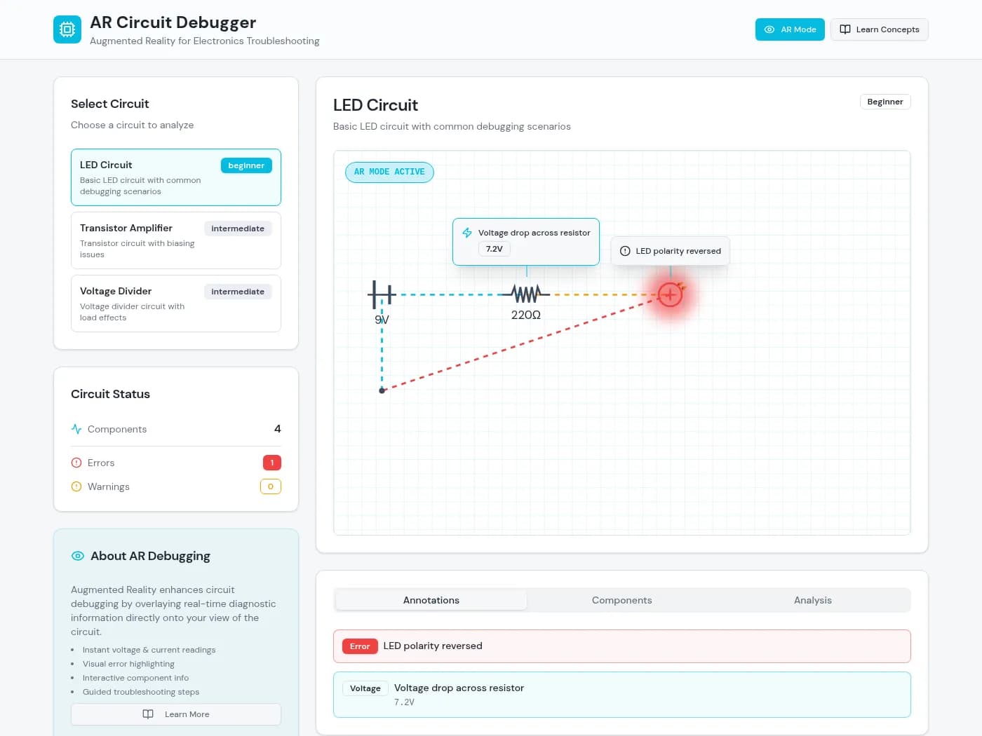 AR Circuit Debugger