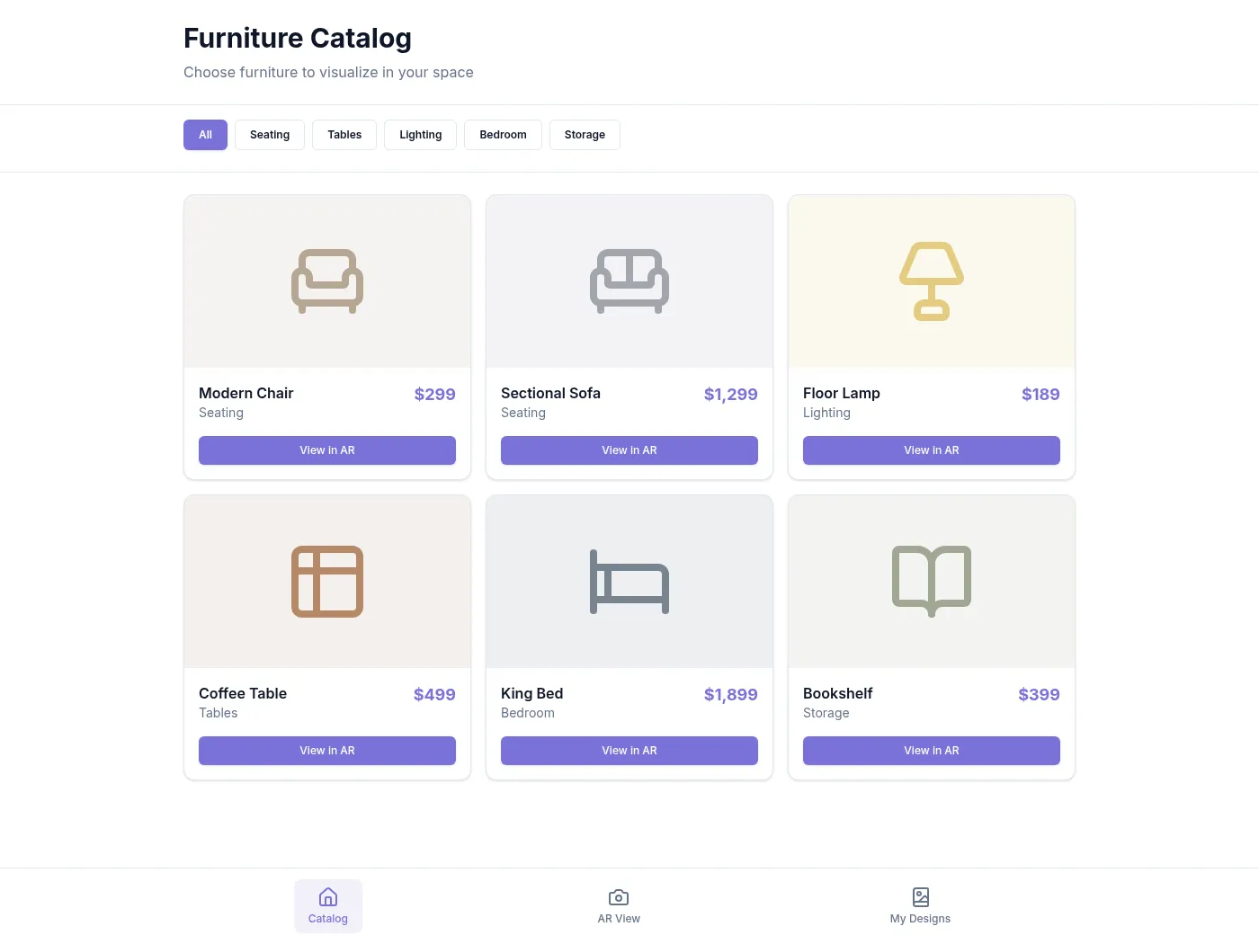 AR Interior Furniture Visualizer