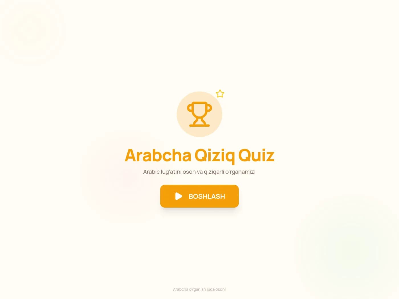Arabcha Qiziq Quiz