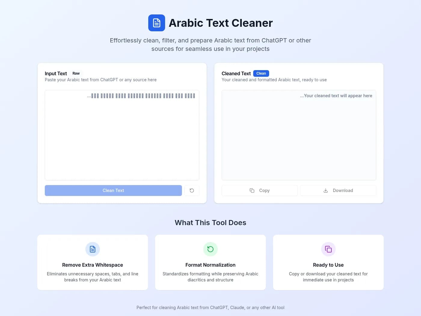 Arabic Text Cleaner