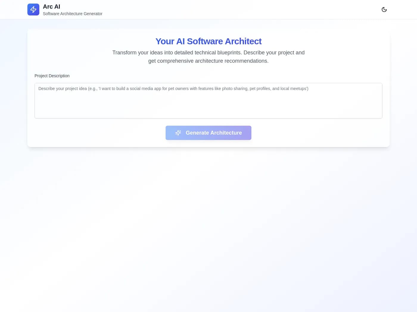 Arc AI - Software Architecture Generator