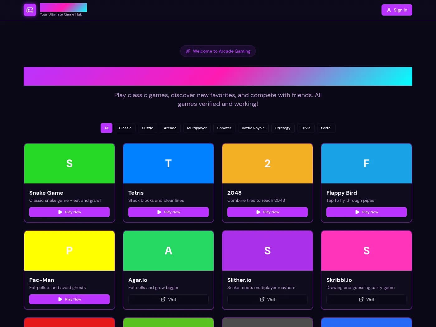 Arcade Gaming Hub with Custom Owner Badges